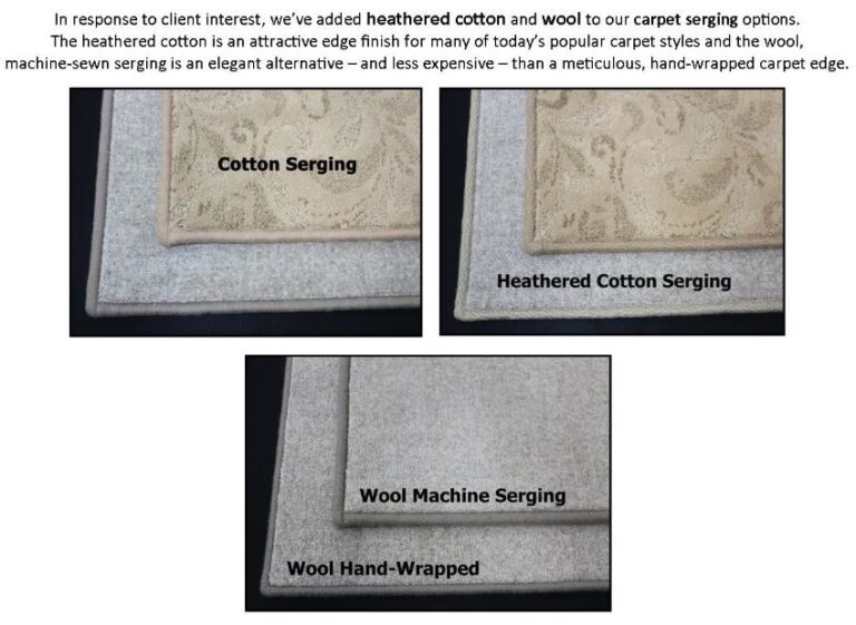 Carpet Edge Serging - D.A. Burns & Sons