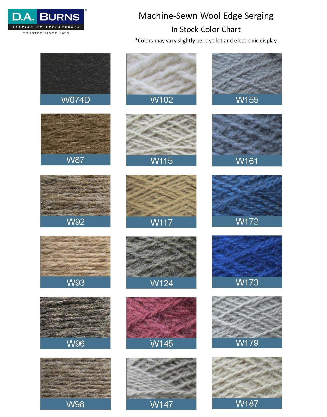 Carpet Edge Serging - D.A. Burns & Sons